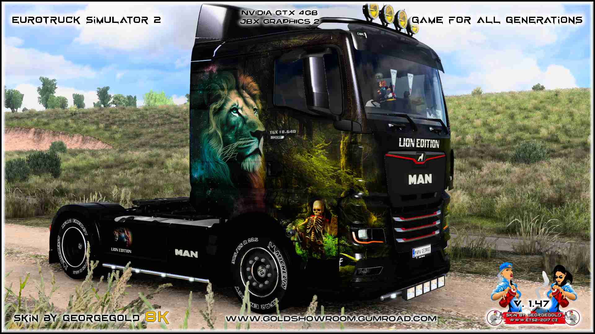 ETS 2 Skin Man SCS 2020 Lion Edition