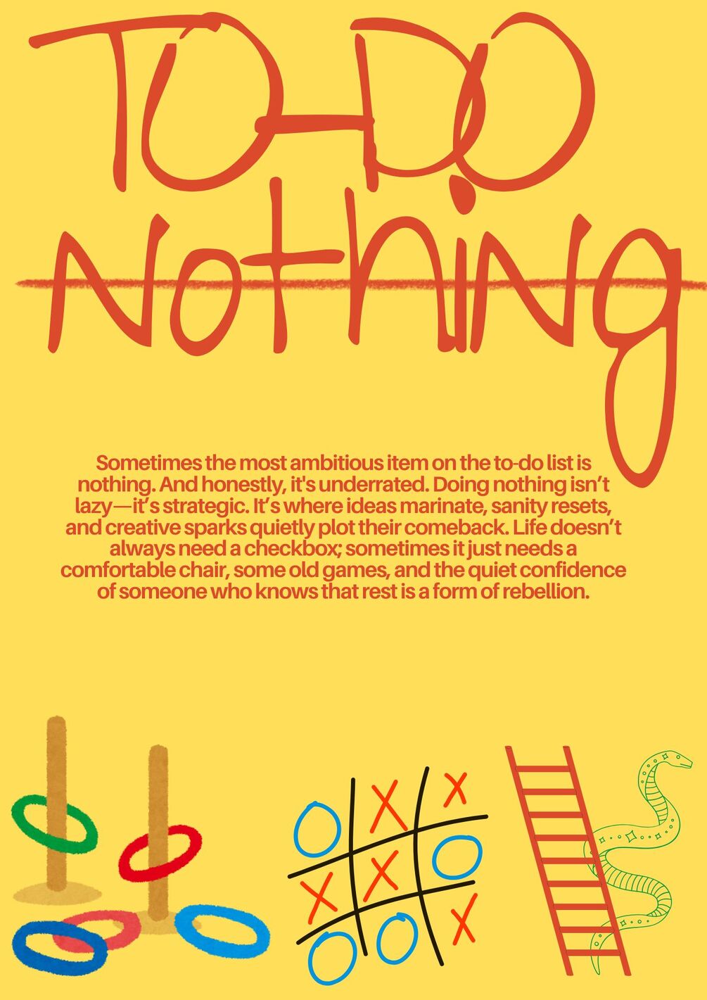 Modern Poster – The Art of Doing Nothing