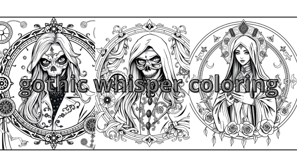 Gothic Whisper Coloring Book – Dark Elegance in Every Line | 43-Page ...