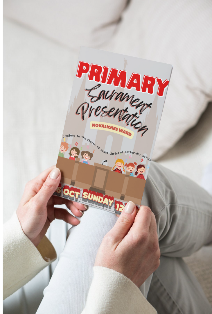 Template Poster: Primary Sacrament Presentation (Editable in Canva)