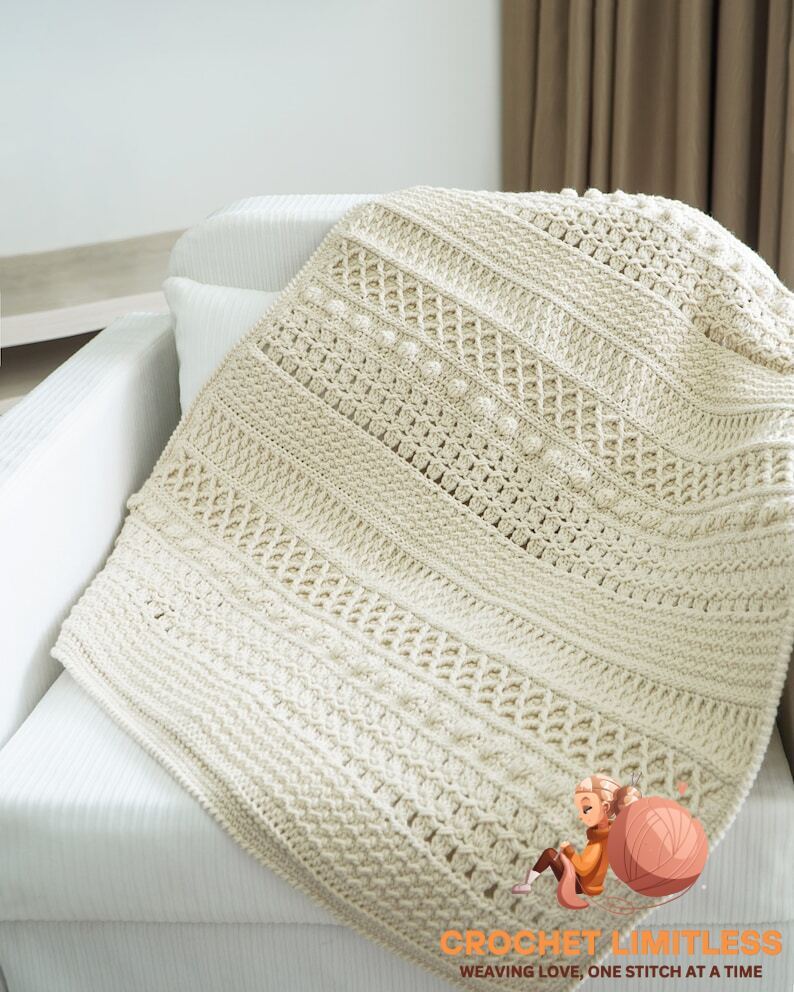 Easy Crochet Modern Blanket Pattern – Simple Yet Stylish
