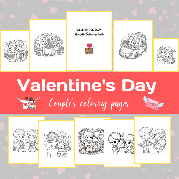 Couple Valentine's Day Coloring Pages