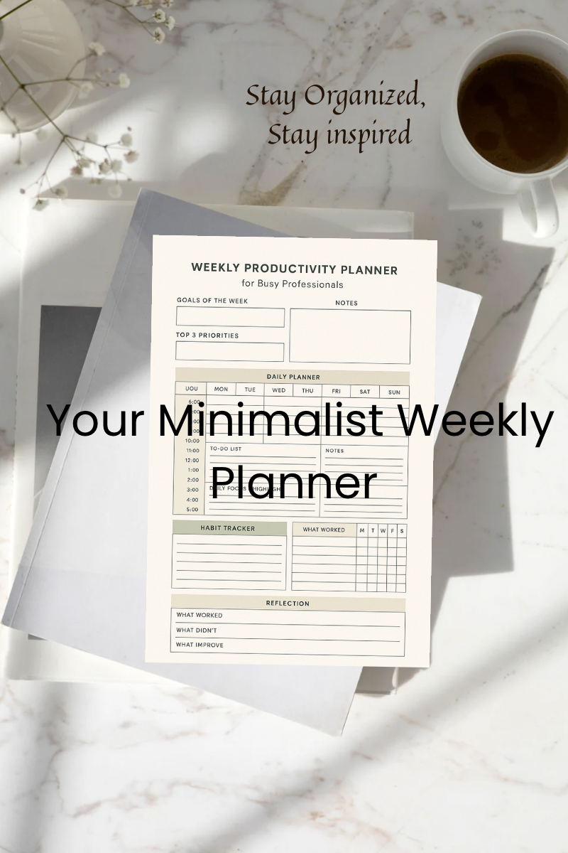 Weekly Productivity Planner - Minimal Soft Edition