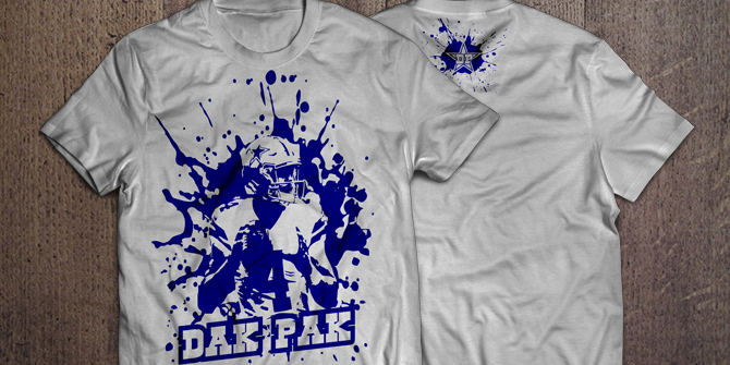Premium Heather Grey "Dak Pak" Custom Designed Shirt