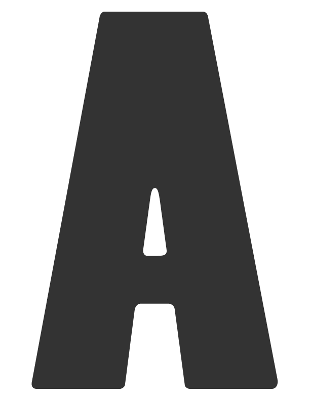 Drive the Alphabet Highway - Solid Letters - ROAD COLLECTION