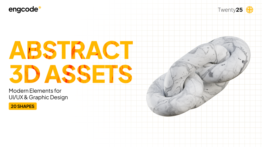 Abstract 3D Stone Assets - 20 Shapes - Figma File