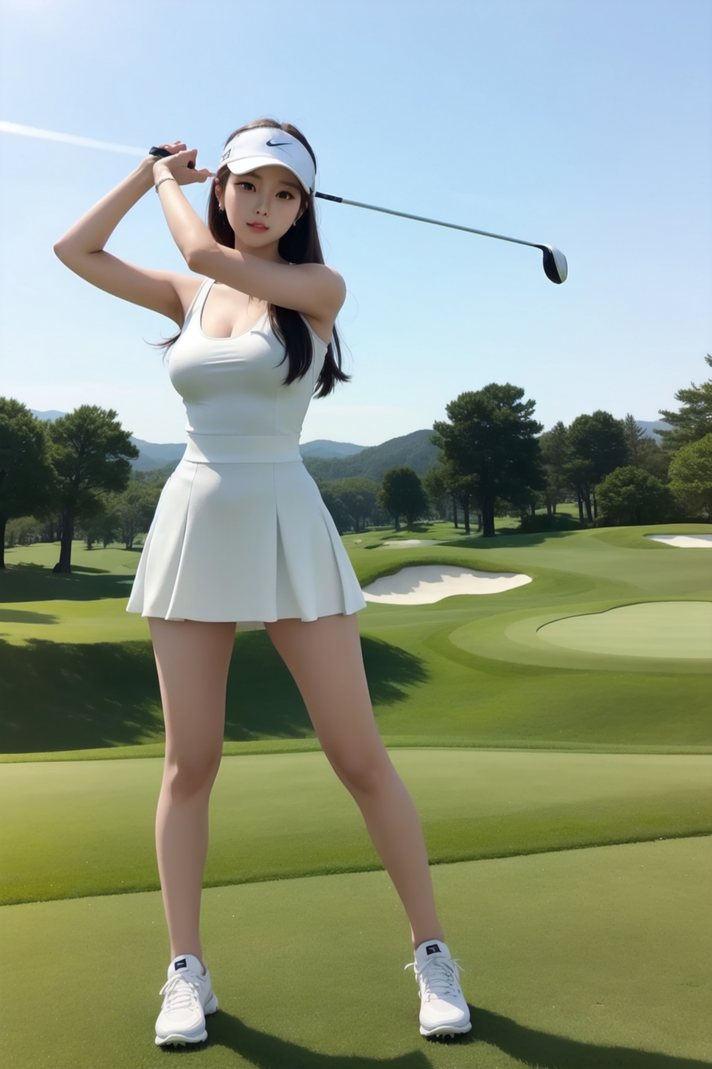Dream Wave_korean sexy idol girl golf wear model_01