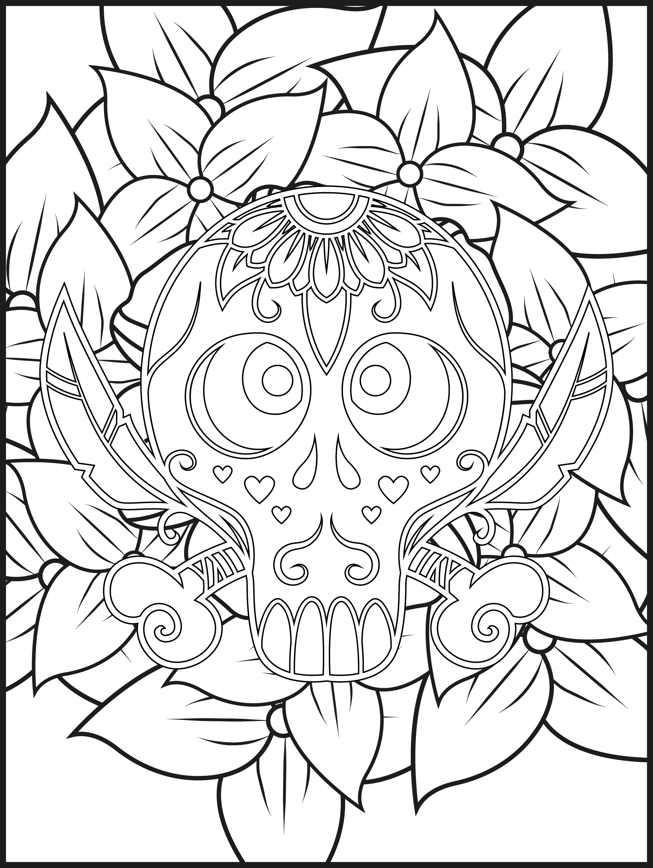 30 Sugar Skull Designs to Color