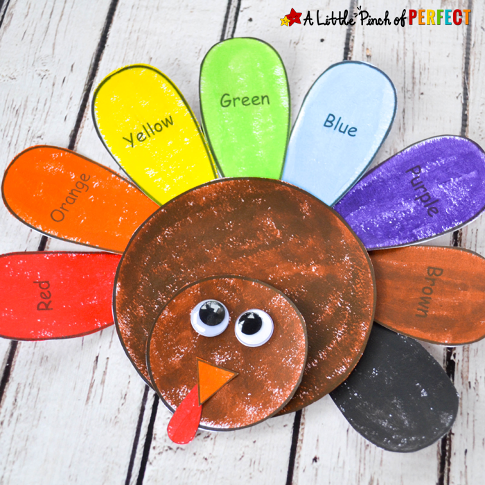 Learn and Color Thanksgiving Turkey Craft