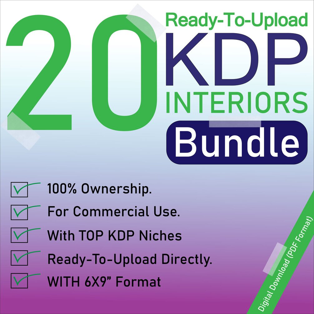 20 Kdp Interiors with 6x9 format , Ready to Upload , 100% Ownership and ...