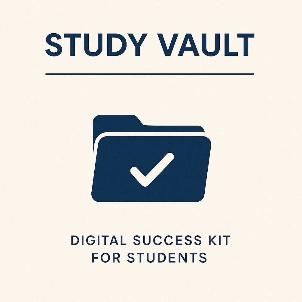 Study Vault 2025: Digital Student Success Pack
