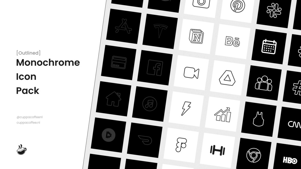 Monochrome [Outline] - Icon Pack