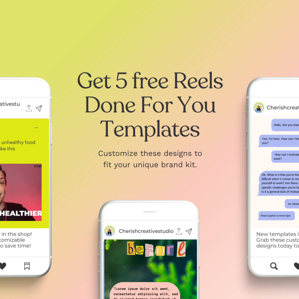 Free Reel ready to use templates