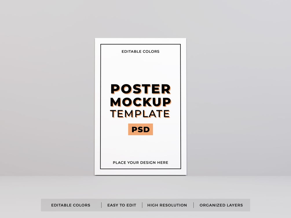 Potrait Poster Mockup Vol 1