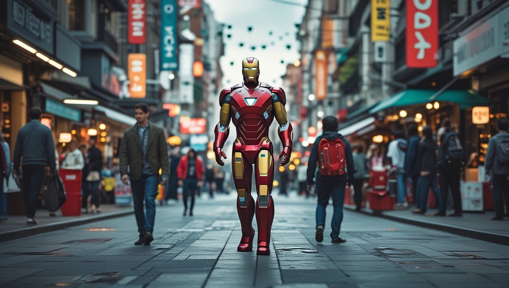 📸 Iron Man in the Streets: Captivating Street Photography Images 🌆