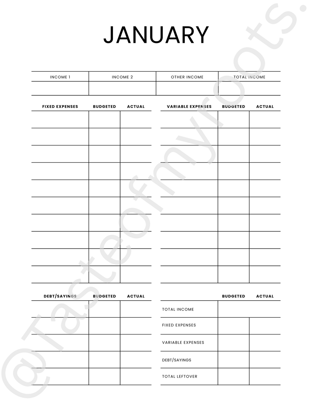 2026 Financial Planner (Editable Canva Template) — FREE