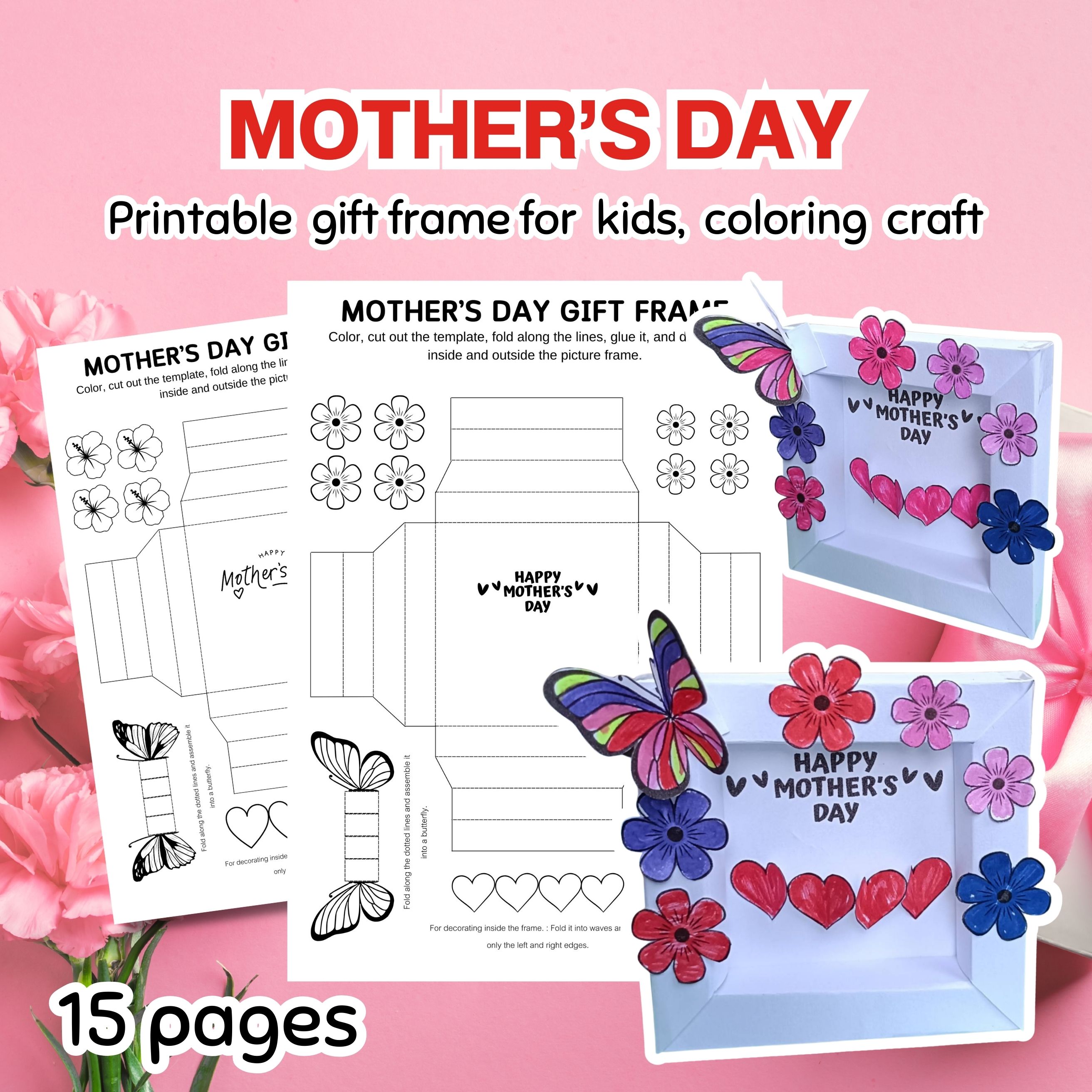 Mother’s Day Gift Frame Craft for Kids, Mother's Day DIY Activity ...