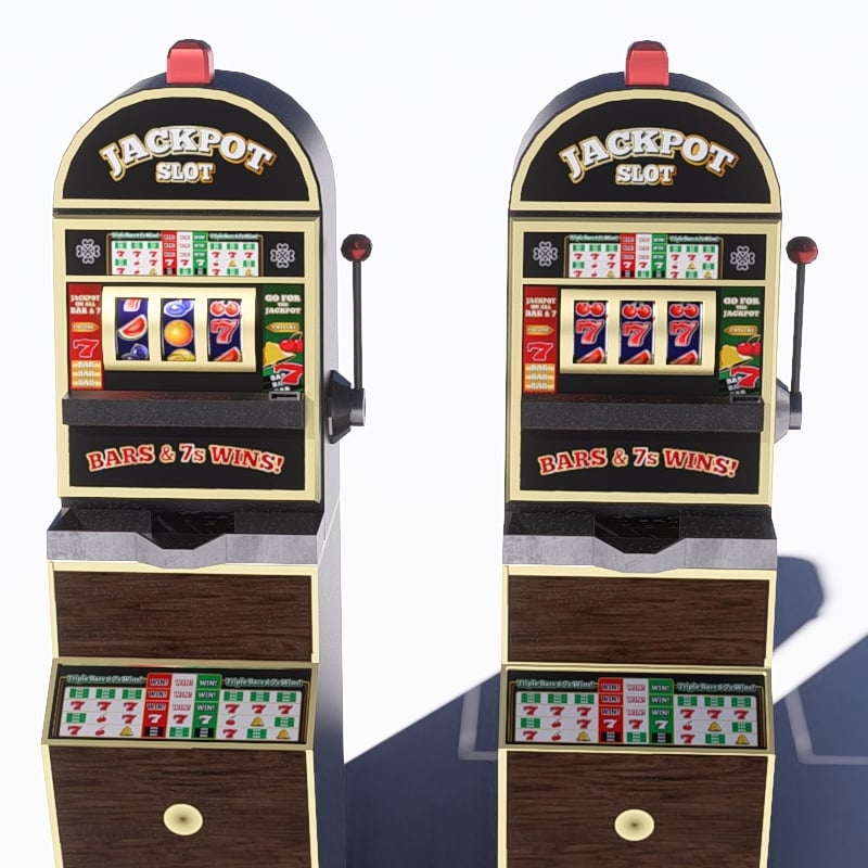 Animated Casino Jackpot Slot Machine - Lumion Archistuff Models