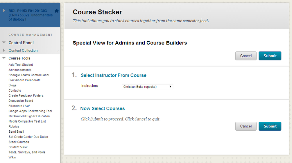 Course Stacker