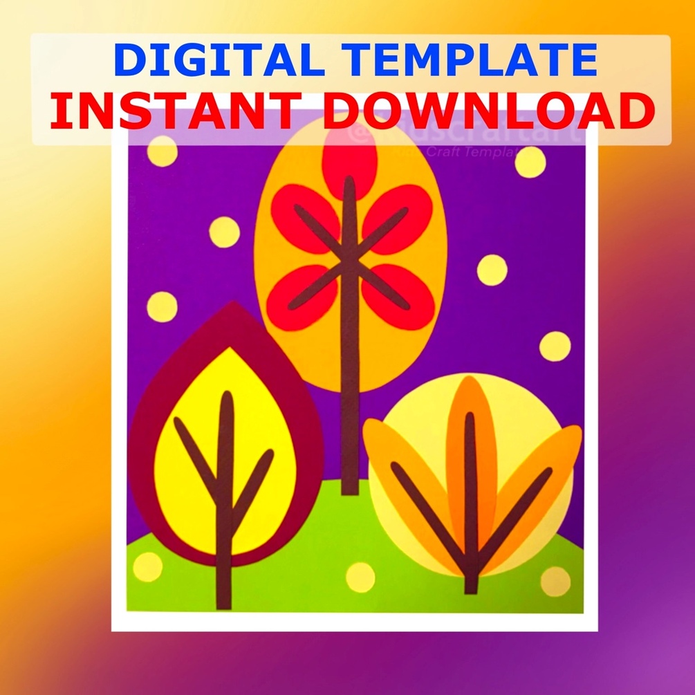 2D SHAPE Autumn Forest Craft Fall Tree Crafts Trees September October ...