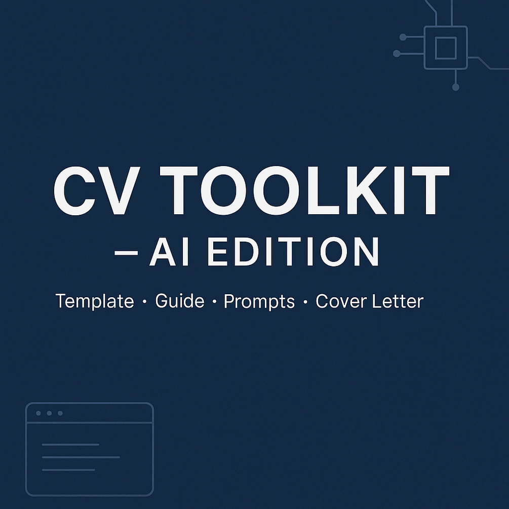 CV Toolkit – AI Resume Template + Guide + GPT Prompts