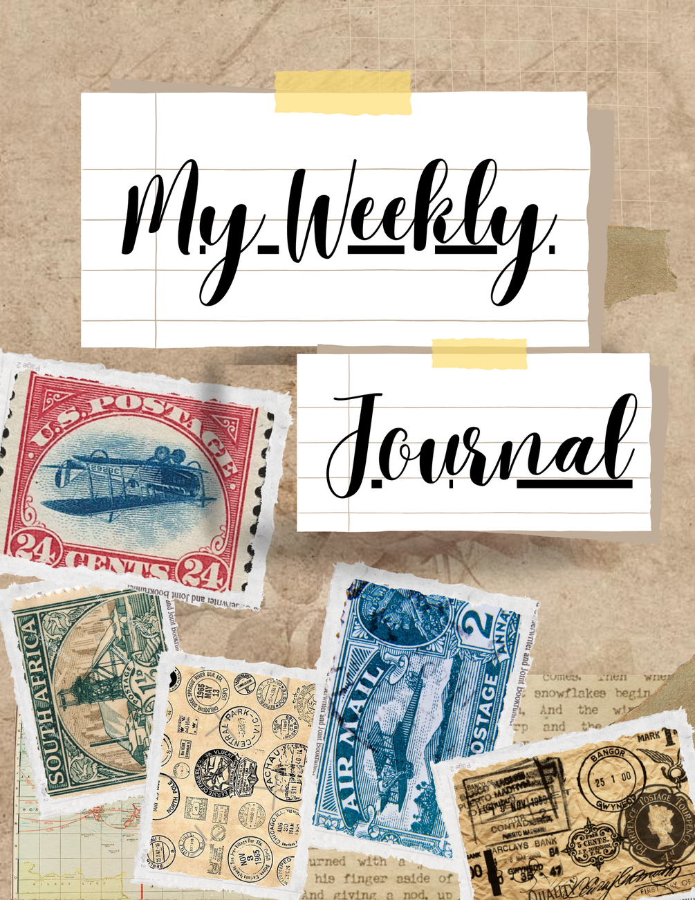 Weekly Journal (Vintage Theme; Monday-Sunday daily Journal)