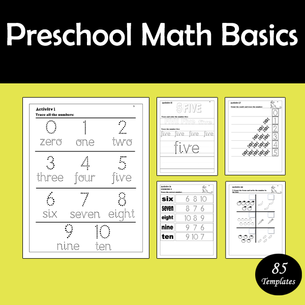 Template For Preschool Math Basics Workbook