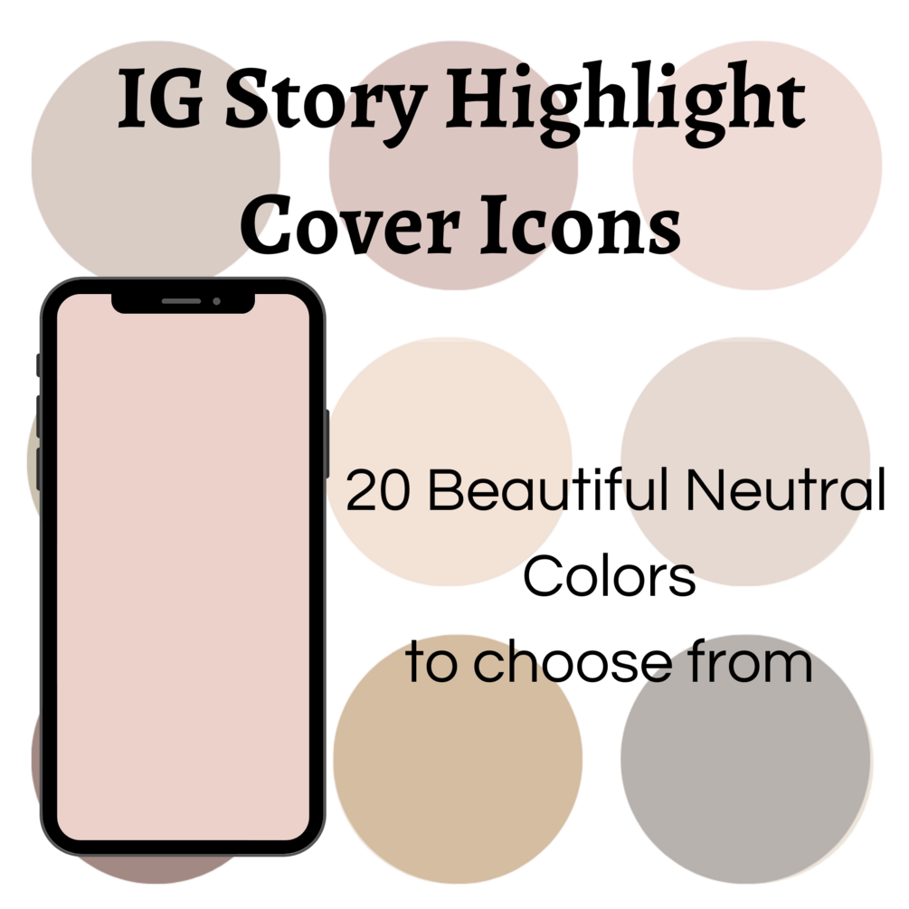 20 Minimalist Neutral Instagram Story Highlight Icon Covers, Edit in ...