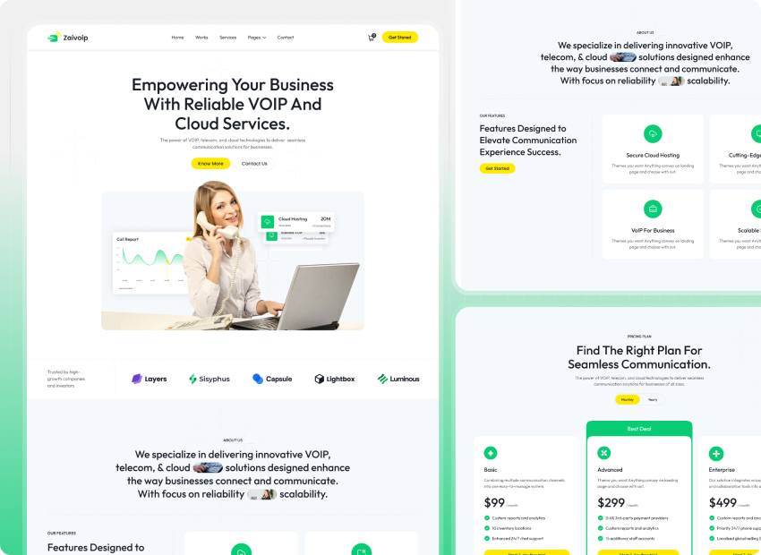 Zaivoip - VOIP and Cloud Webflow Template