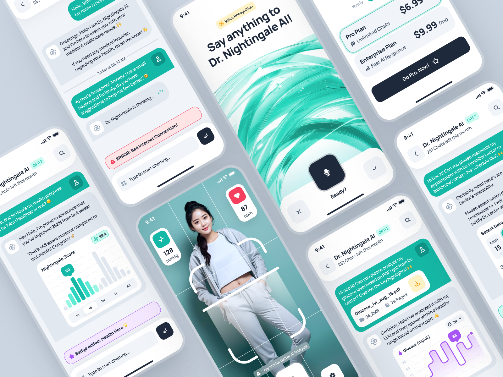 nightingale UI Kit: AI Medical & E-Pharmacy App