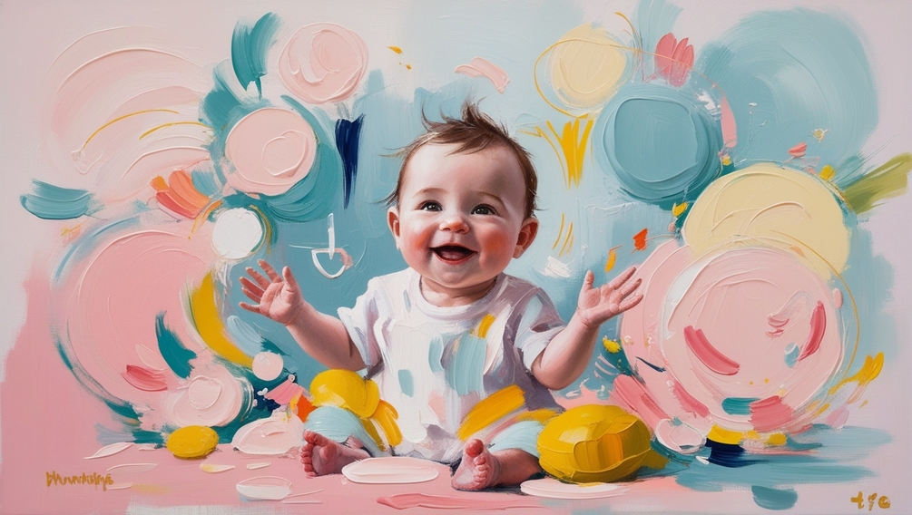 Adorable Abstract Expressionism of a Cute Baby – Art that Warms Your ...