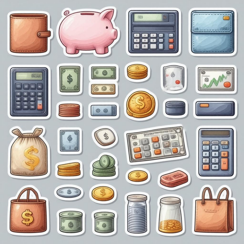 3000+ Financial-Themed Digital Stickers – Unique Designs for Budgeting ...