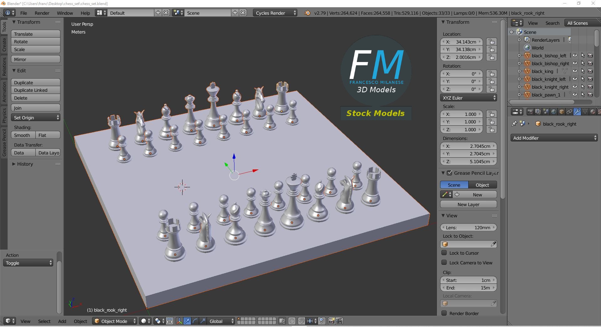 3D MODEL - Chess set