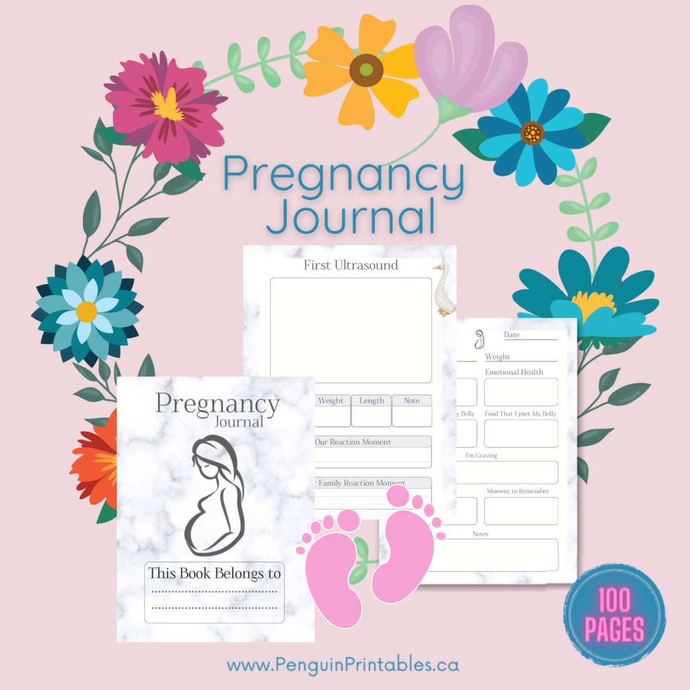 Printable Pregnancy Journal Mom To Be Planner Tracker Gift for ...