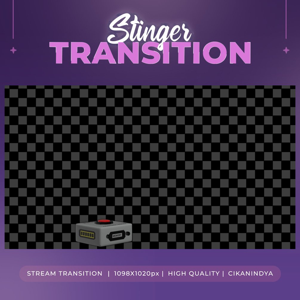 Animated Stinger Transition Retro Trigger | Tech Detonator Overlay for ...