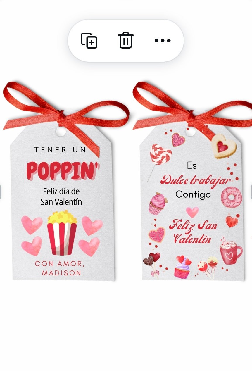Tarjeta tag San Valentín
