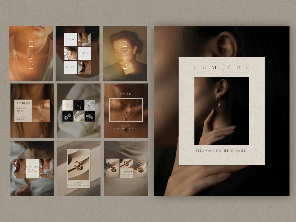 LUMIÈRE Luxury Instagram Templates – Elegant PSD Social Media Kit for ...