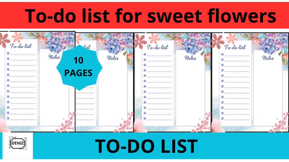To-do list for sweet flowers