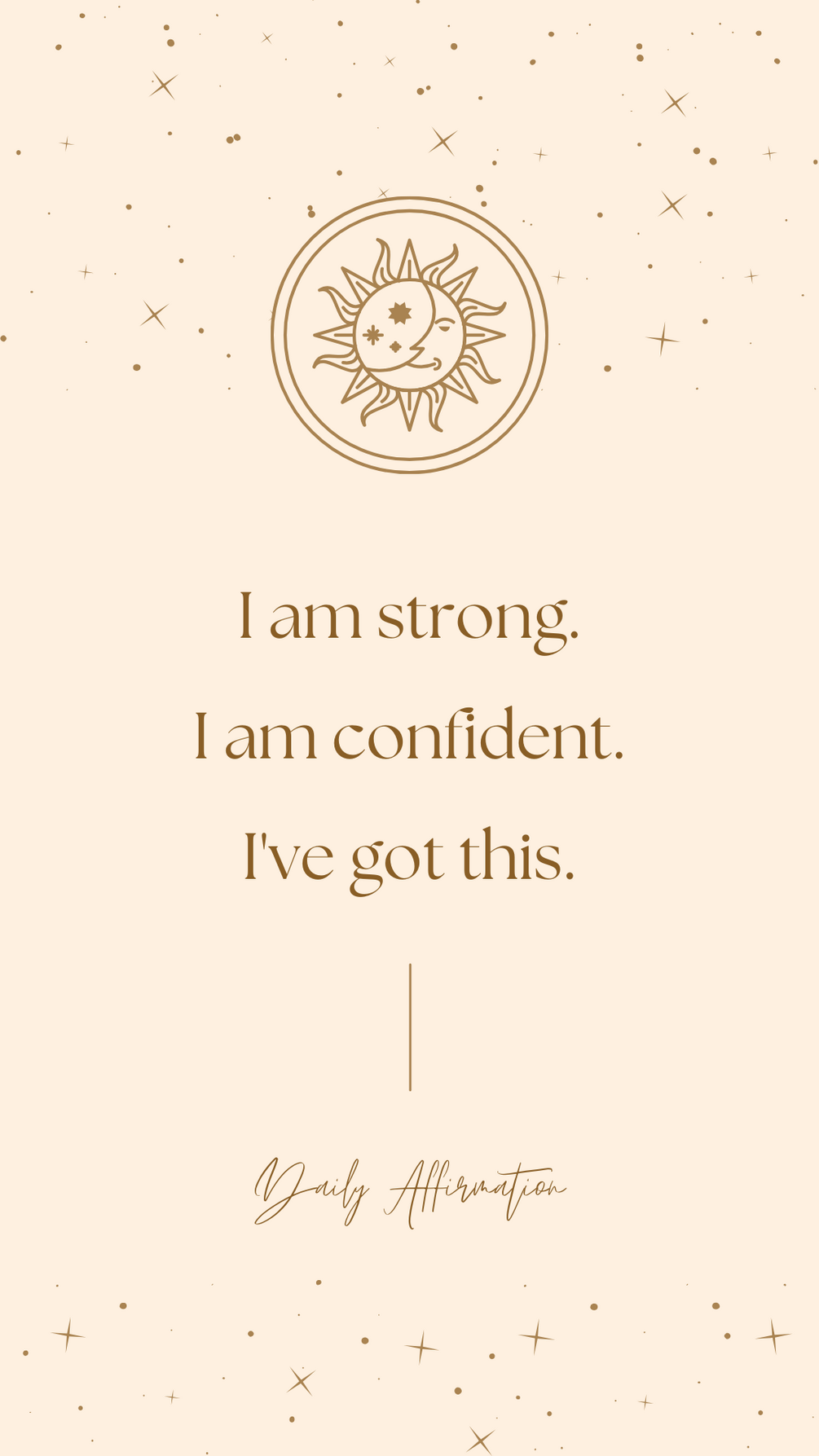 Neutral Daily Affirmation Phone Wallpaper – Minimalist Motivational ...