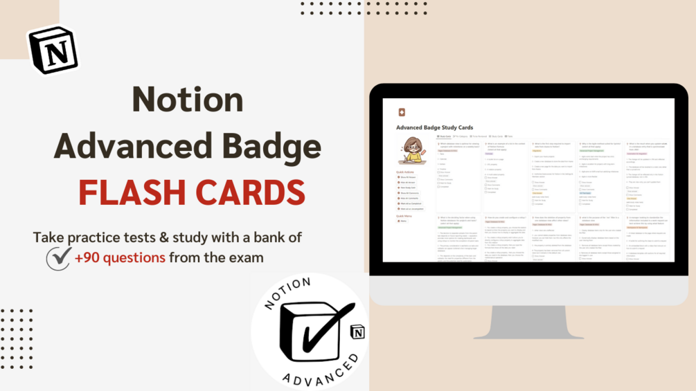 Notion Advanced Badge Exam- Flash Cards