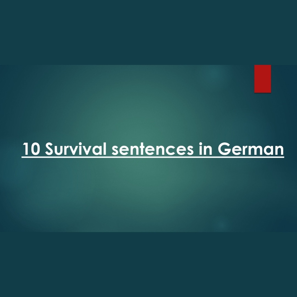 10 Survival sentences in German