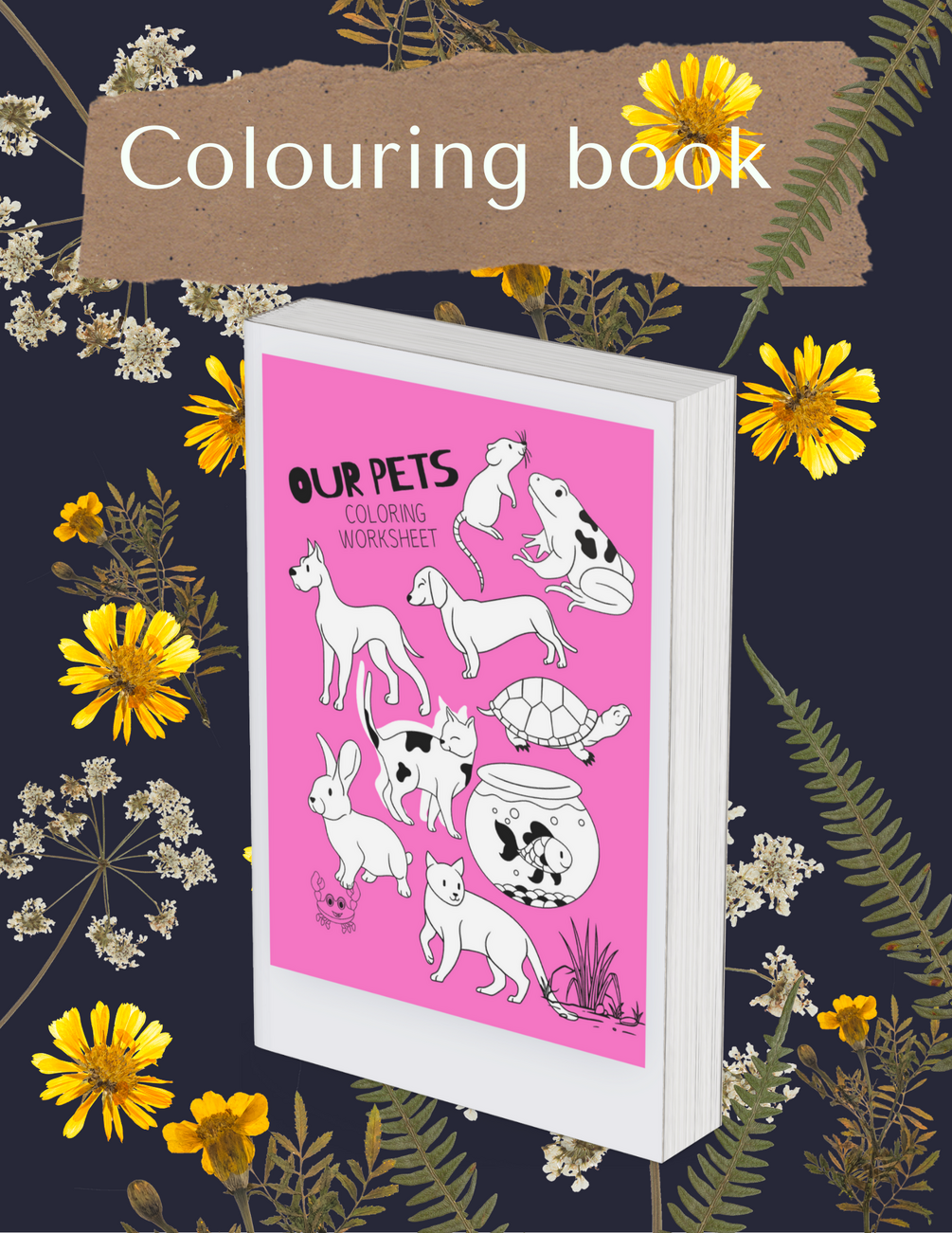 🖤 Black and White Pets Coloring Printable Worksheet 🐾