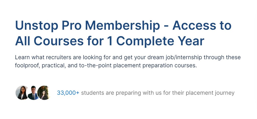 Unstop Pro Memberships
