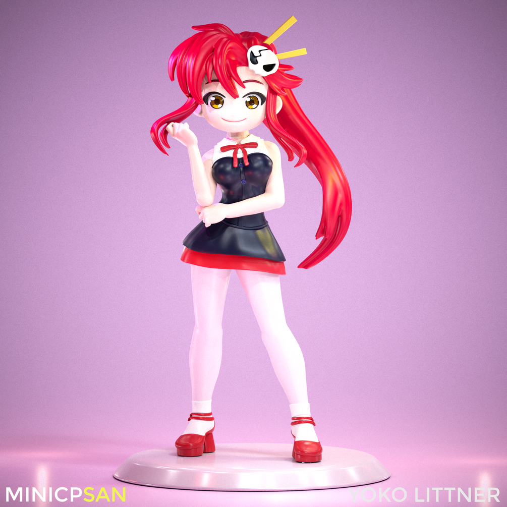 Yoko Littner - Cute Dark Mini Dress Outfit - Gurren Lagann Anime Figure ...