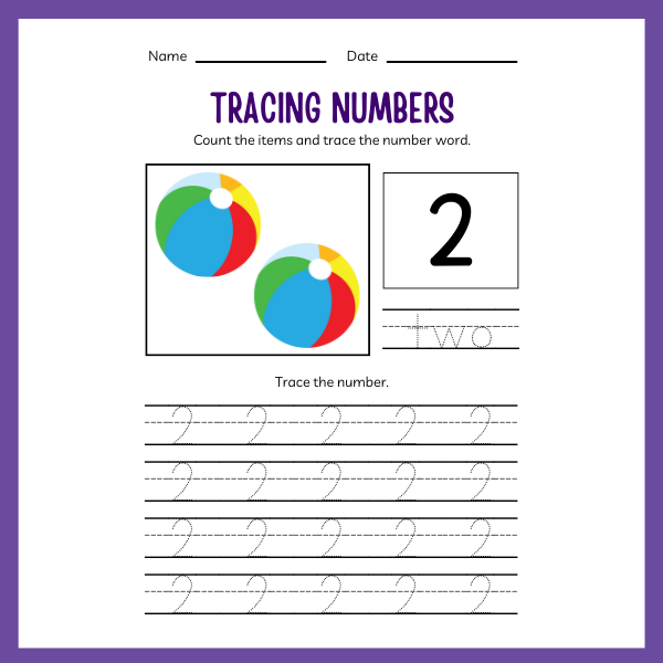 Numbers Fun! Kindergarten Math Workbook