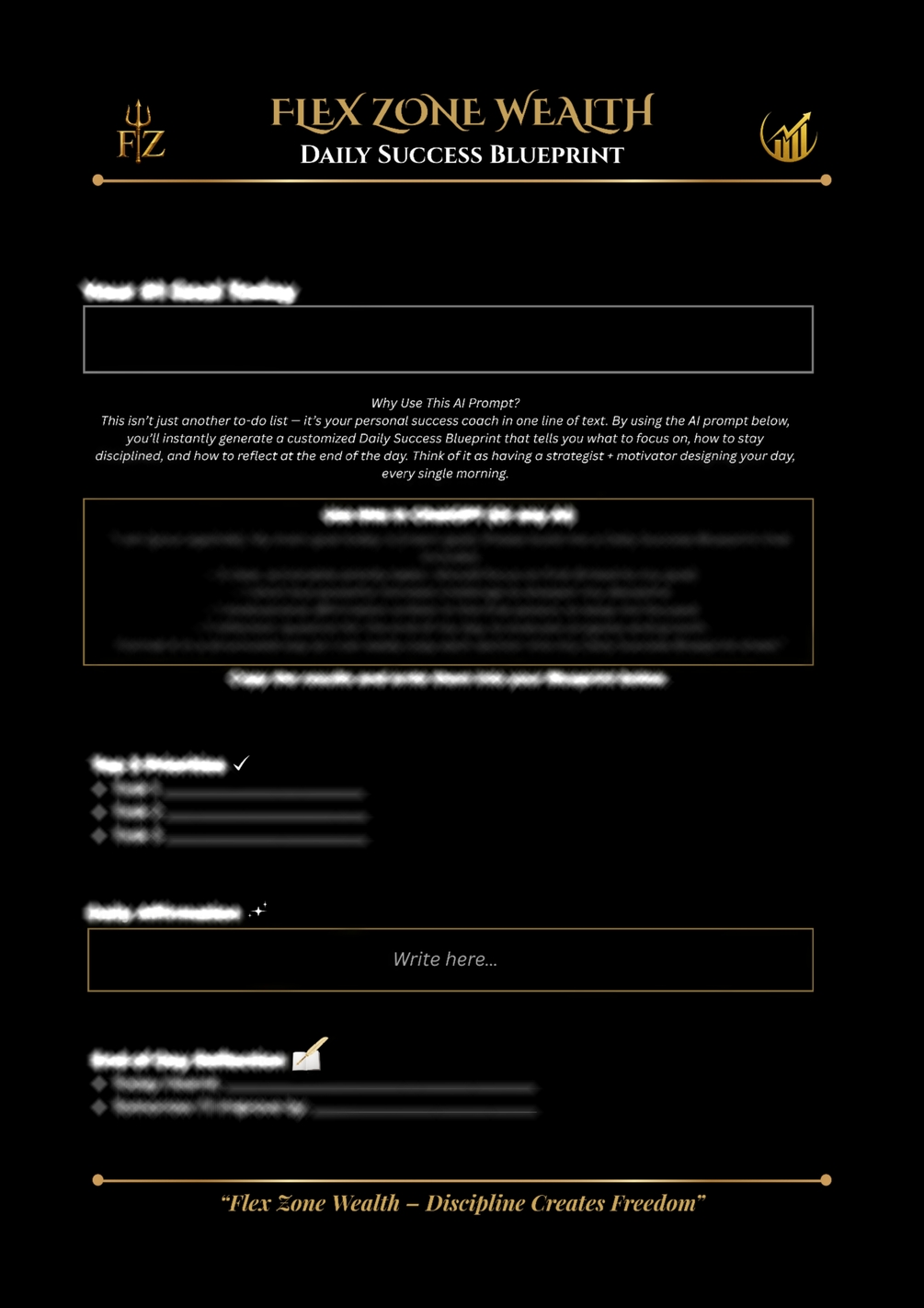 Flex Zone Wealth – Daily Success Blueprint