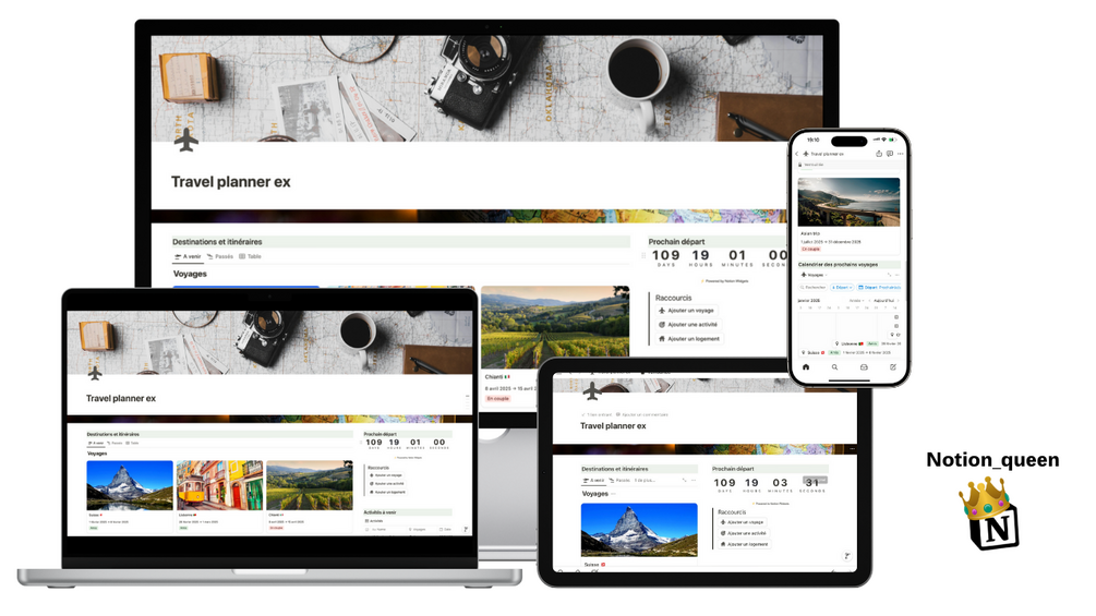 Notion Template - Travel Planner ️