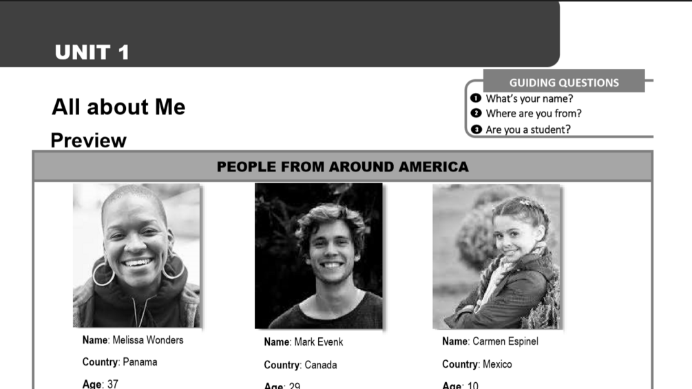 Unit 1 All about Me, PDF