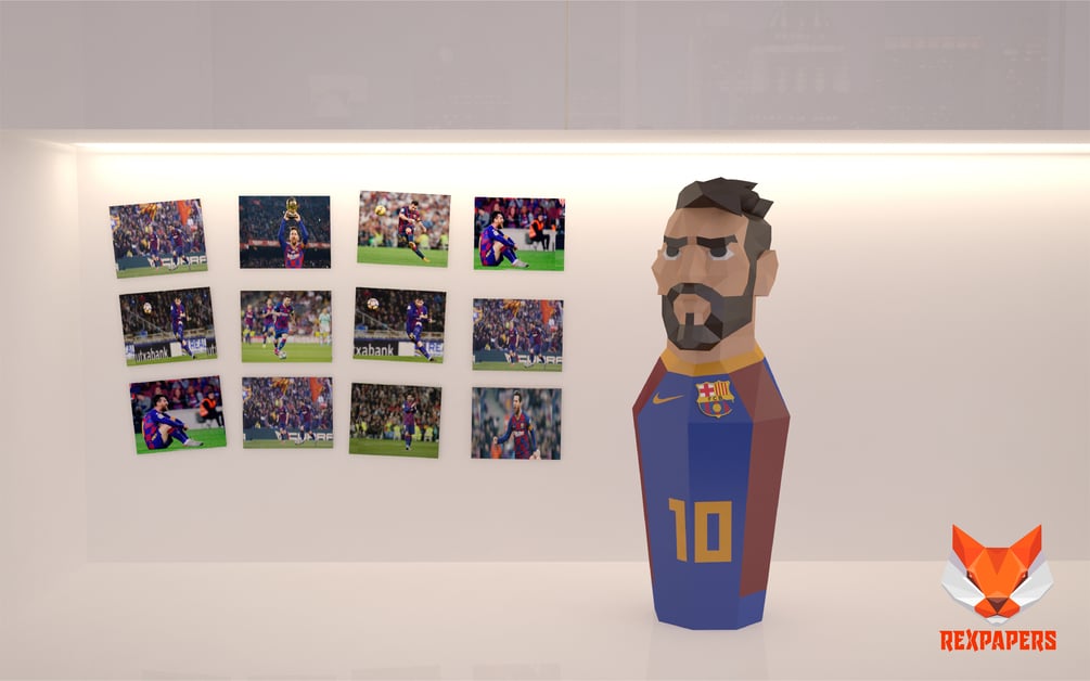 WINE BOX MESSI PAPERCRAFT