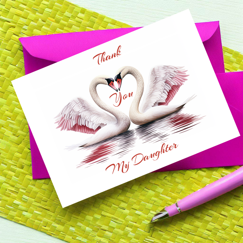 Daughter Thank You Card, | Printable Download | Family Gratitude ...